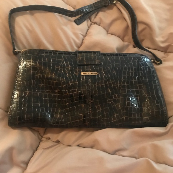 Charlie Lapson | Bags | Nwot Charlie Lapson Crocodile Brown Leather ...